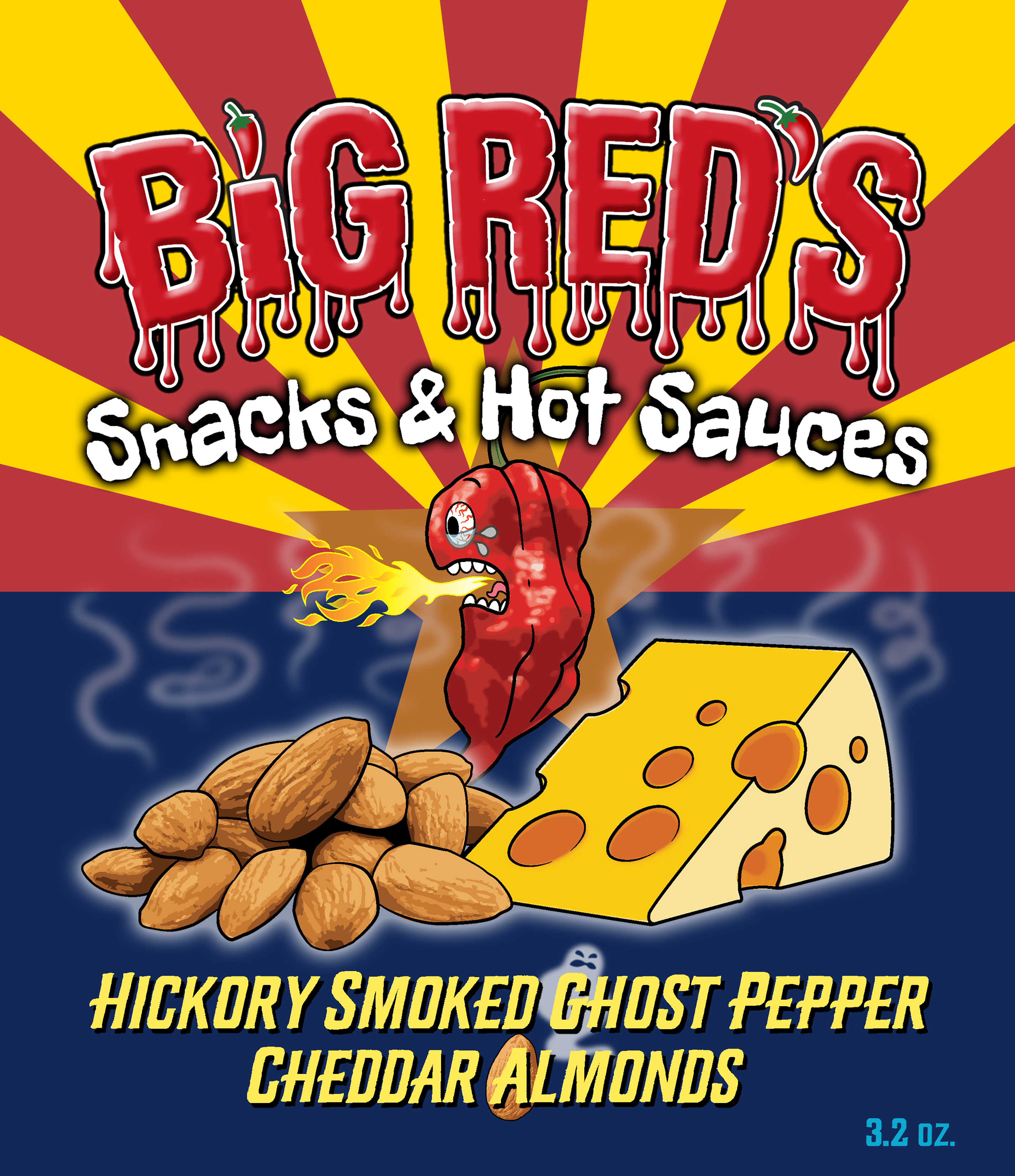 Hickory Smoked Ghost Pepper Cheddar Almonds – SEARED LIVING